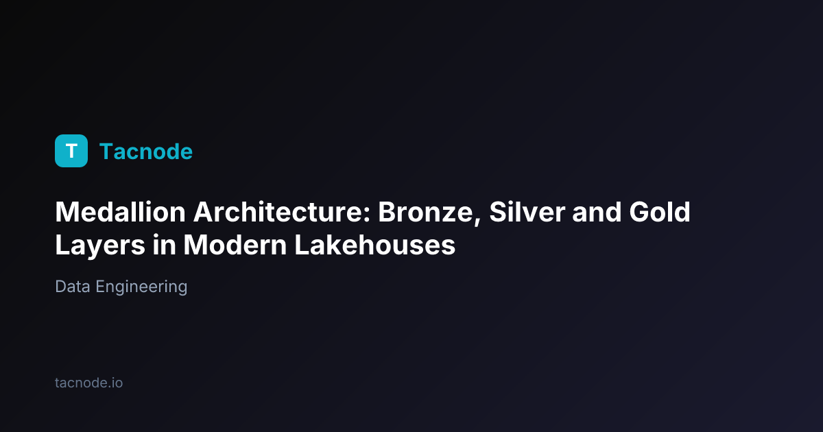Medallion Architecture: Bronze, Silver and Gold Layers in Modern ...