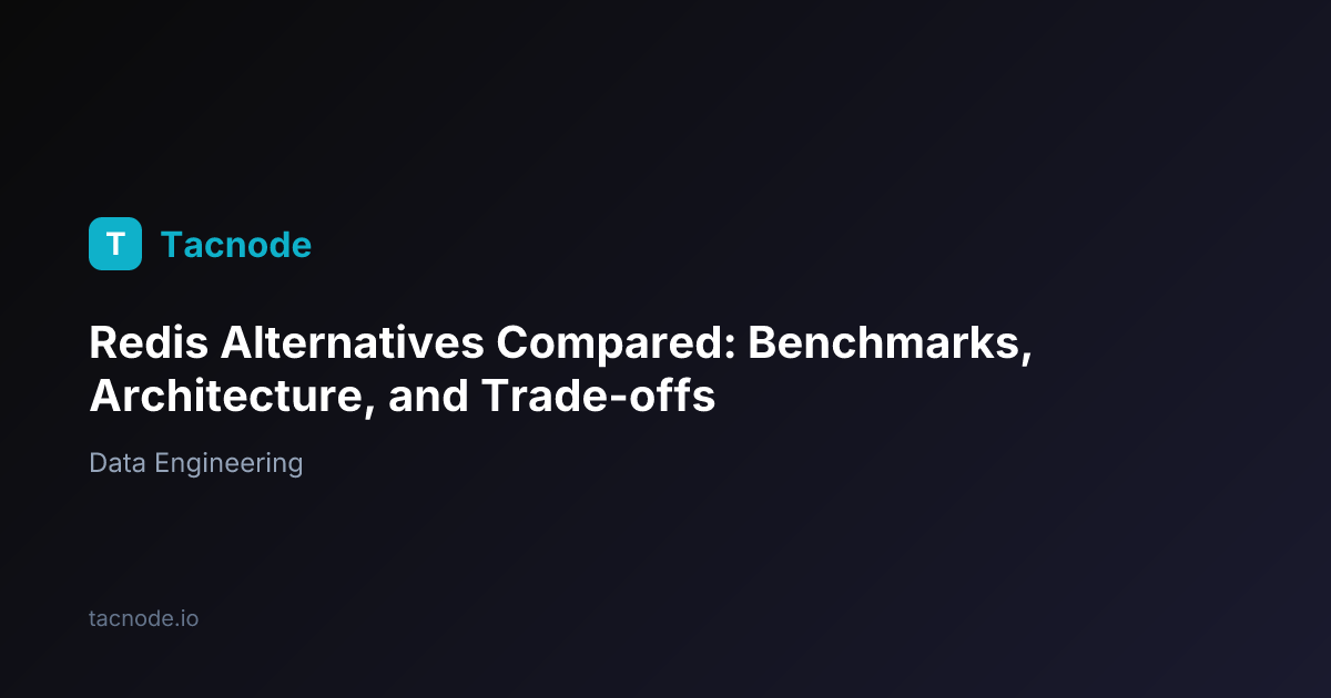Redis Alternatives: 9 Options for Caching, Real-Time Data, and Decision ...