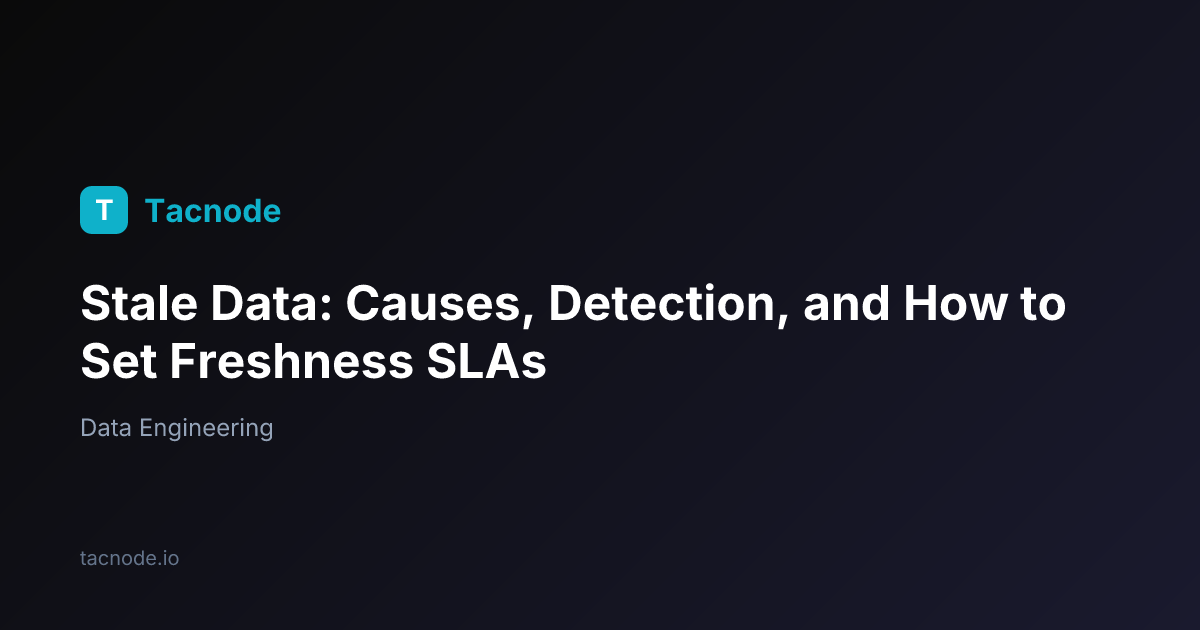 Stale Data: Causes, Detection, and How to Set Freshness SLAs | Tacnode Blog